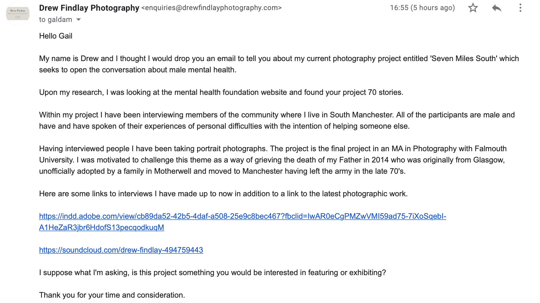 Mental Health Foundation | Scottish Mental Health Arts Festival – Drew Findlay